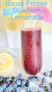 Boozy Frozen Blueberry Lemonade - Moore or Less Cooking