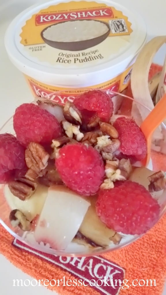 Kozy Shack® Rice Pudding Topped with Grilled Peaches, Raspberries and ...