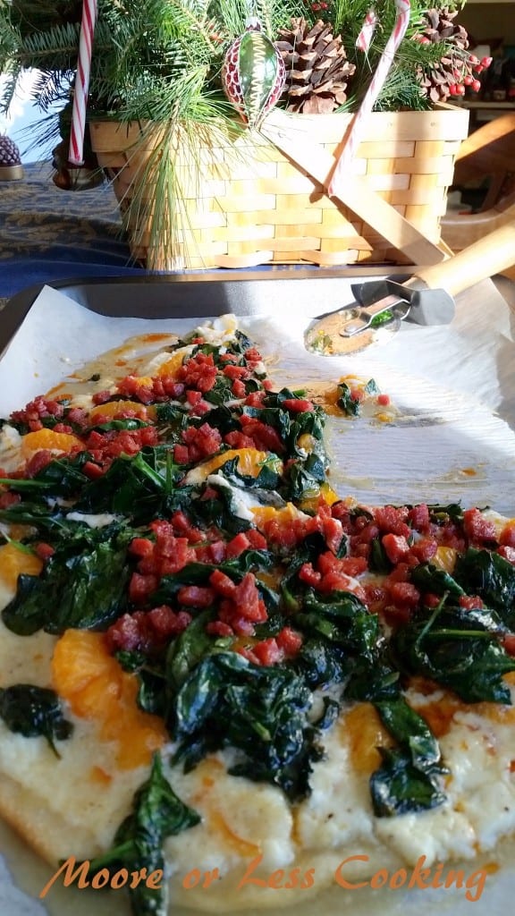 Spinach Mandarin Orange Pizza - Moore or Less Cooking