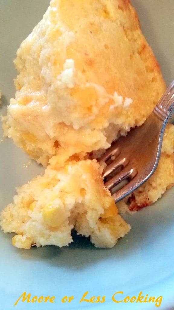 Sweet Corn Spoonbread - Moore or Less Cooking