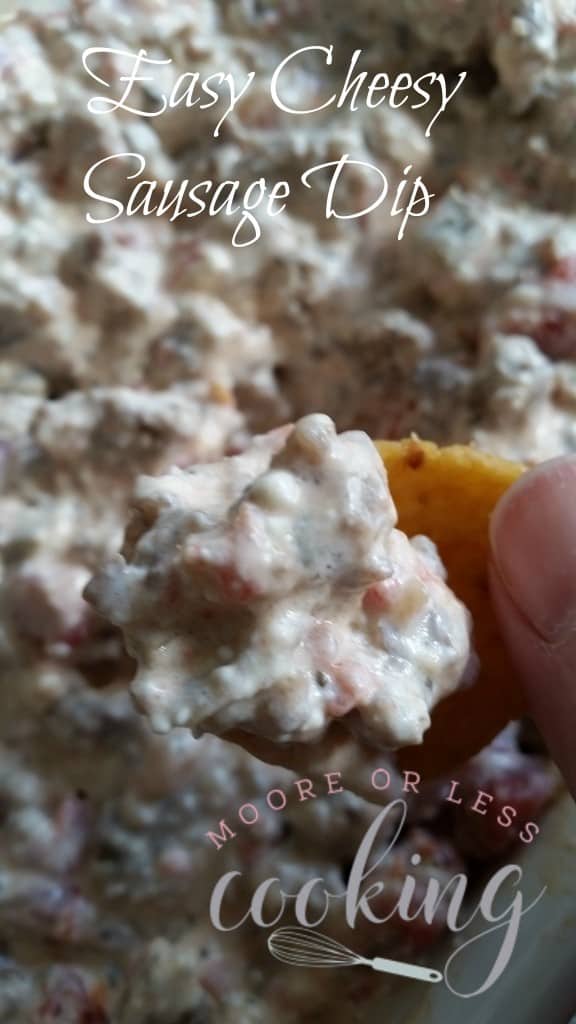 EASY CHEESY SAUSAGE DIP - Moore or Less Cooking