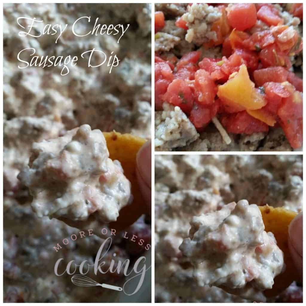 EASY CHEESY SAUSAGE DIP - Moore or Less Cooking