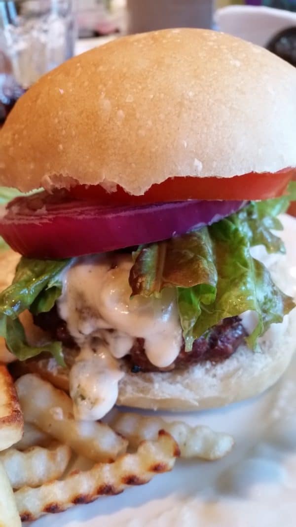 Buffalo Blue Cheese Burger #BurgerMonth - Moore or Less Cooking