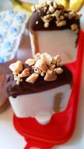 Chunky Monkey Pudding Popsicles - Moore or Less Cooking
