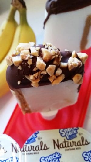 Chunky Monkey Pudding Popsicles - Moore or Less Cooking