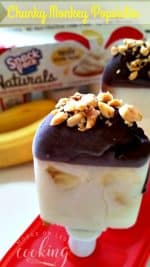 Chunky Monkey Pudding Popsicles - Moore or Less Cooking