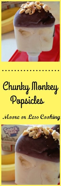 Chunky Monkey Pudding Popsicles - Moore or Less Cooking