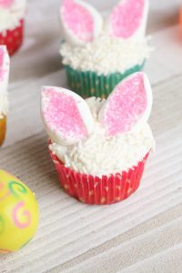 Bunny Ear Cupcakes - Moore or Less Cooking