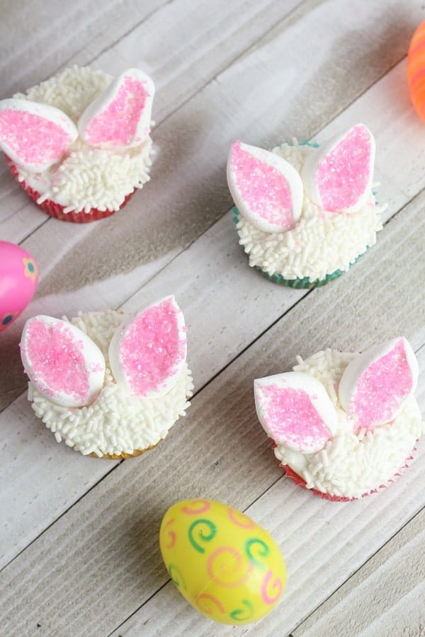 Bunny Ear Cupcakes - Moore or Less Cooking