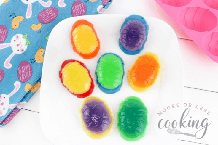 Jell-O Jiggler Easter Eggs - Moore or Less Cooking