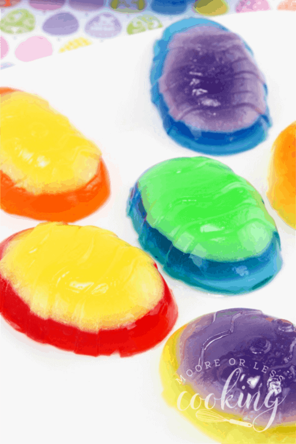 Jell-O Jiggler Easter Eggs - Moore or Less Cooking