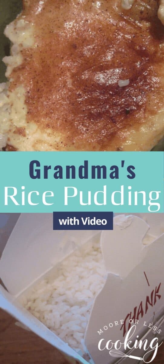 Grandma's Rice Pudding & Video - Moore or Less Cooking