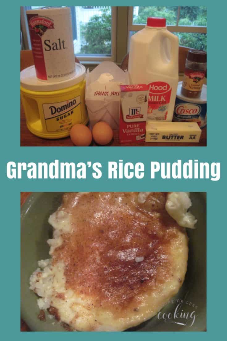 Grandma's Rice Pudding & Video - Moore or Less Cooking