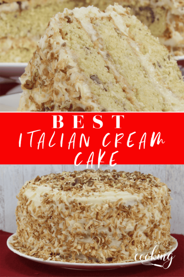 Best Italian Cream Cake - Moore or Less Cooking
