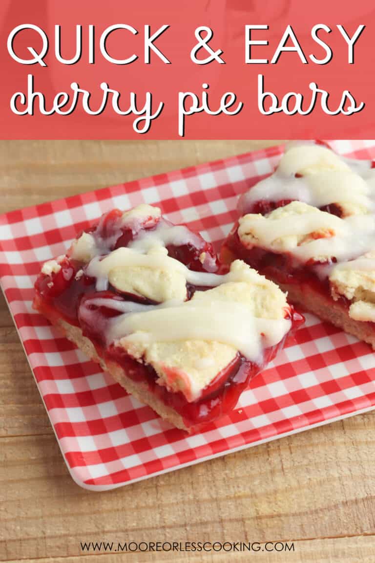 Quick and Easy Cherry Pie Bars - Moore or Less Cooking