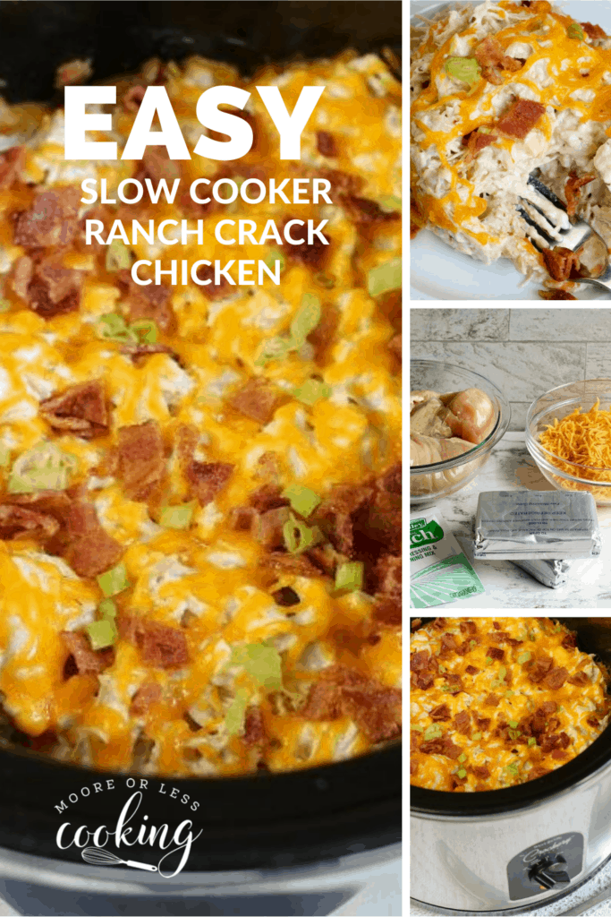 Slow Cooker Ranch Crack Chicken - Moore or Less Cooking