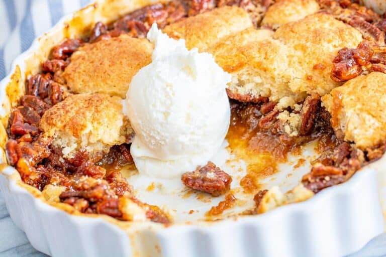 Best Pecan Cobbler & Video - Moore or Less Cooking