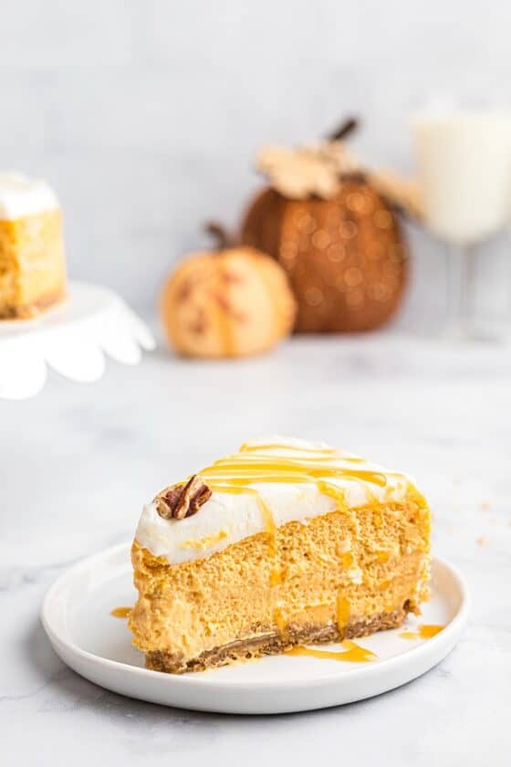 Copycat Cheesecake Factory Pumpkin Cheesecake - Moore or Less Cooking