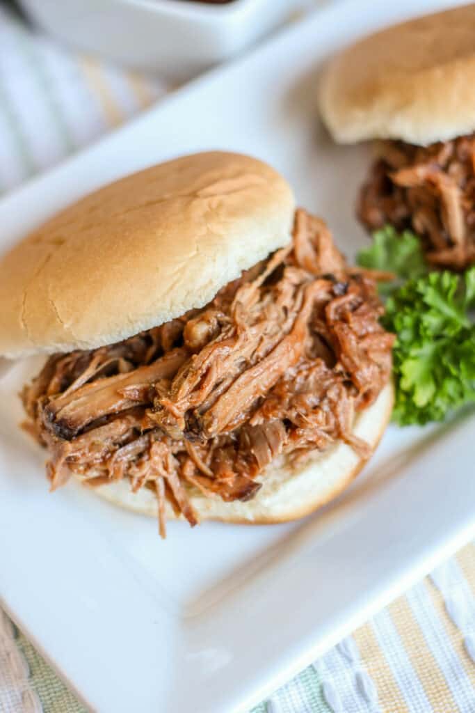 Slow Cooker Barbecue Beef - Moore or Less Cooking