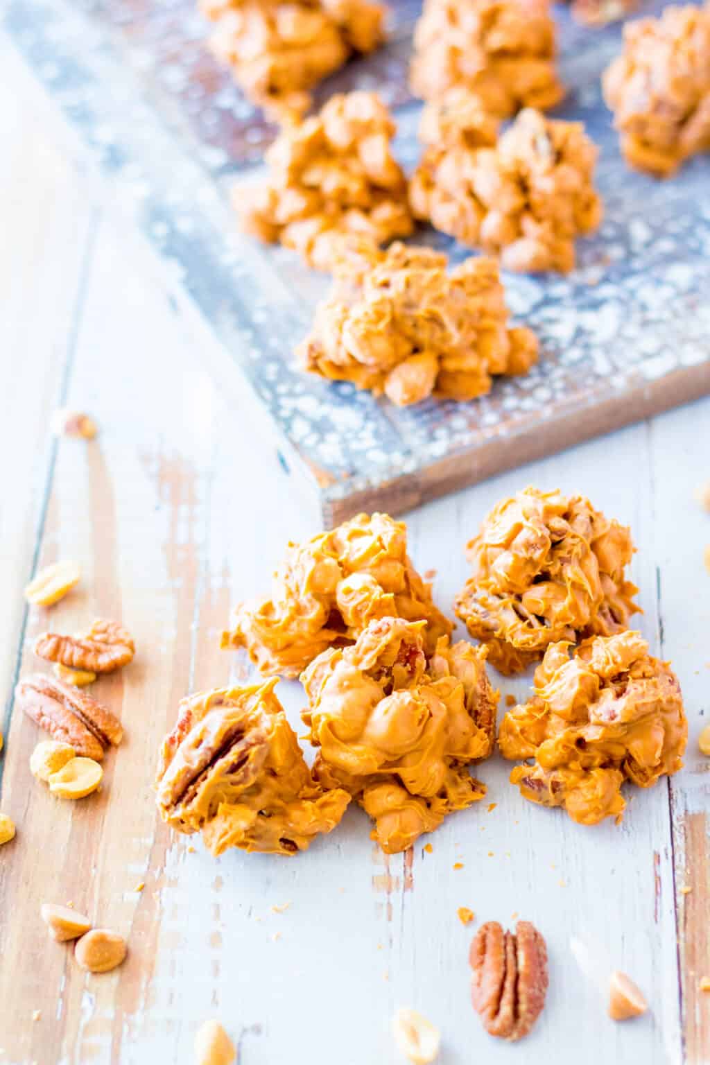 Slow Cooker Butterscotch Nut Clusters - Moore or Less Cooking