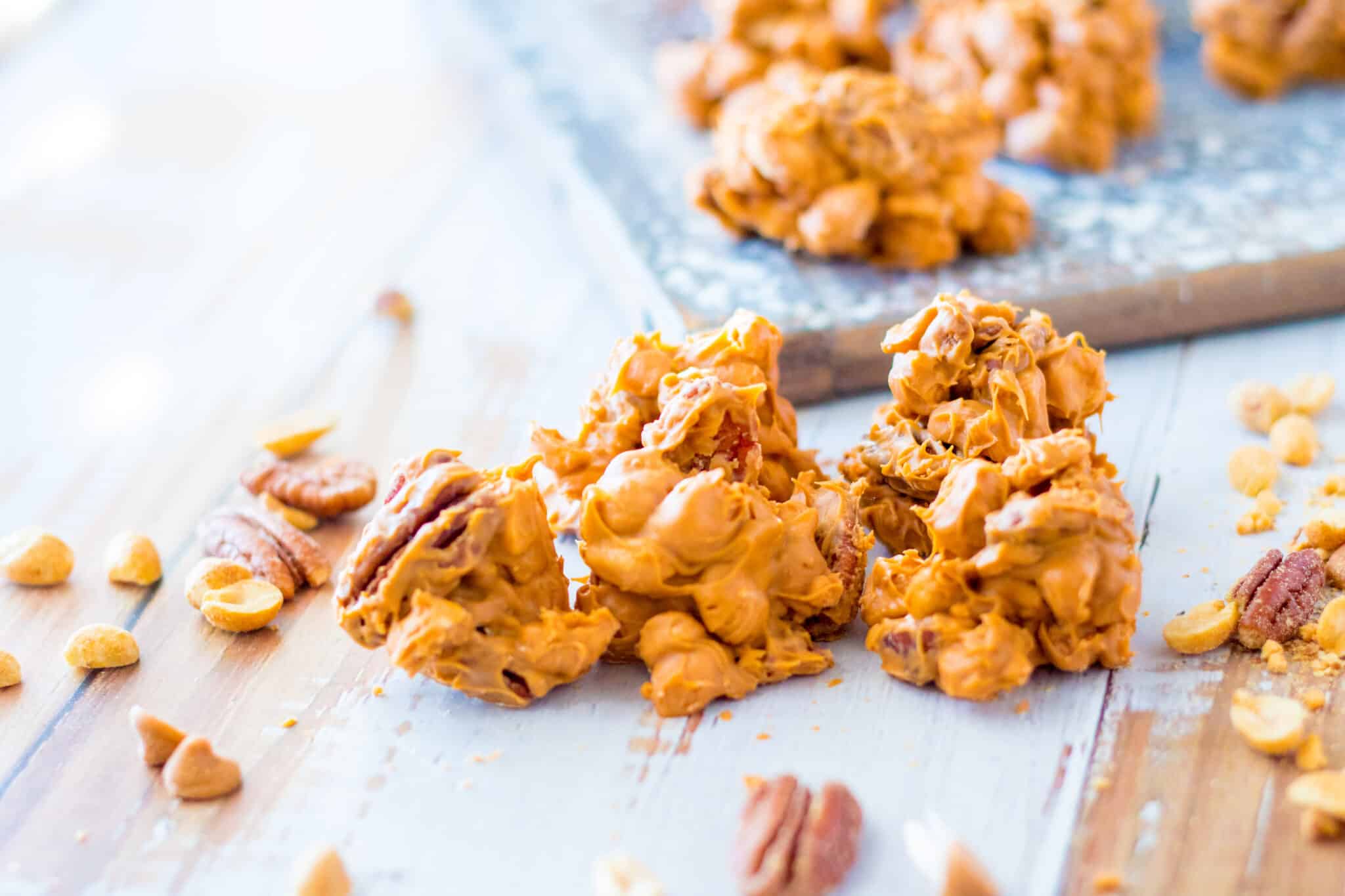Slow Cooker Butterscotch Nut Clusters - Moore or Less Cooking