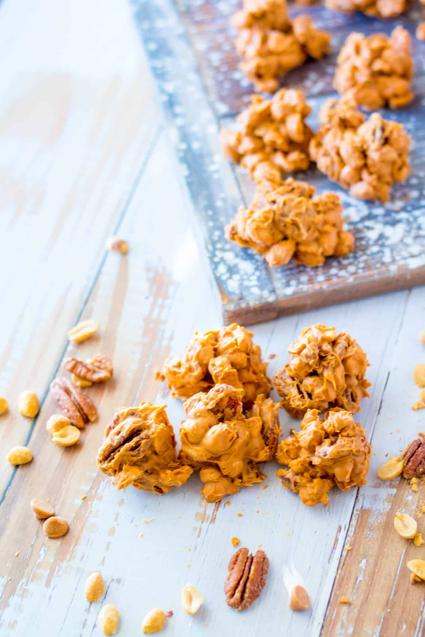 Slow Cooker Butterscotch Nut Clusters - Moore or Less Cooking