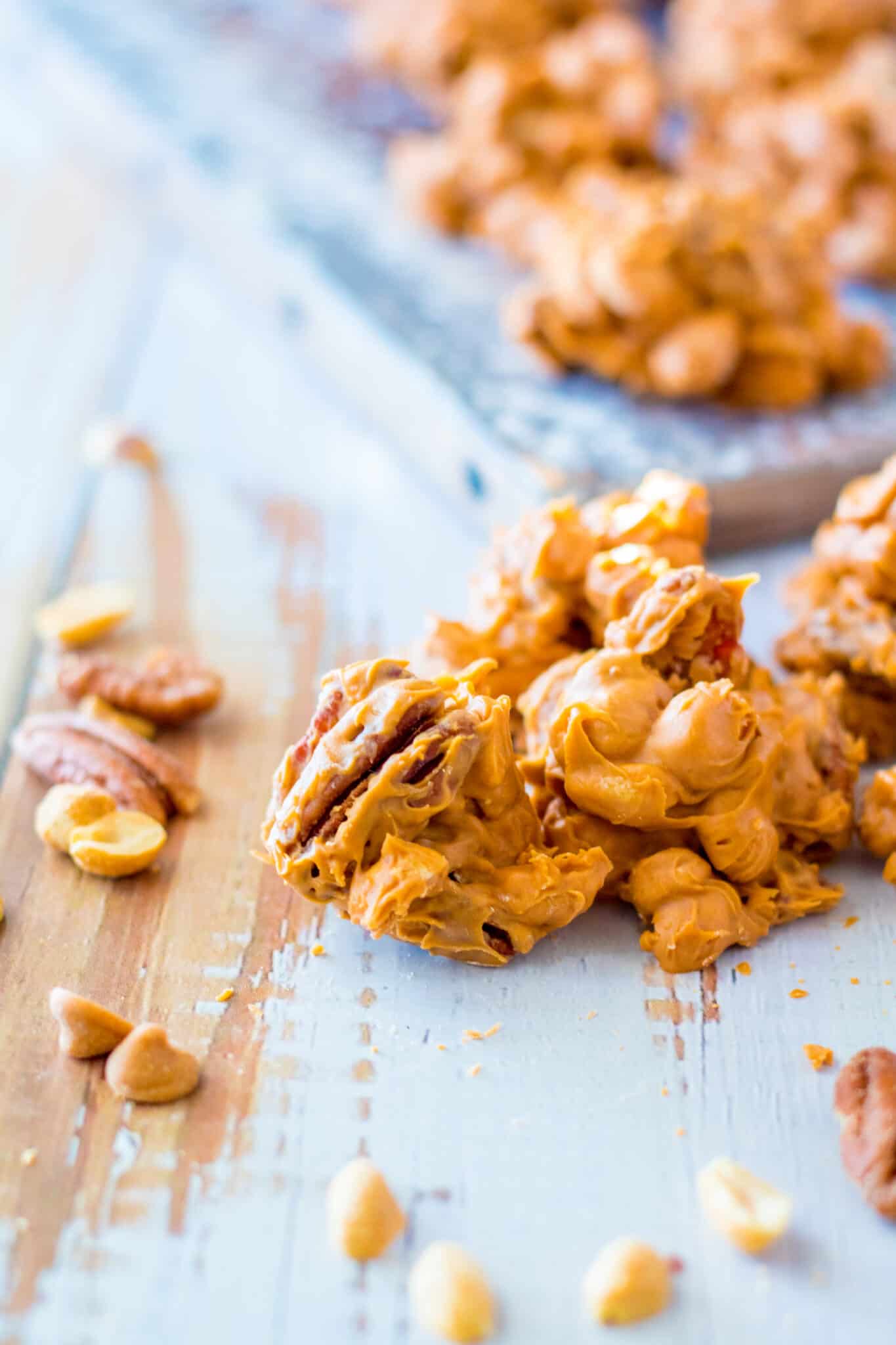 Slow Cooker Butterscotch Nut Clusters - Moore or Less Cooking