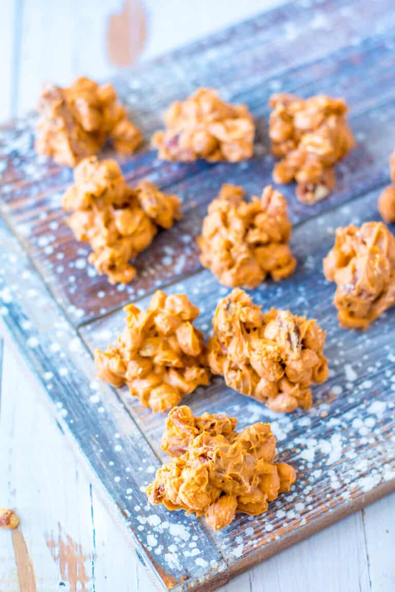 Slow Cooker Butterscotch Nut Clusters - Moore or Less Cooking