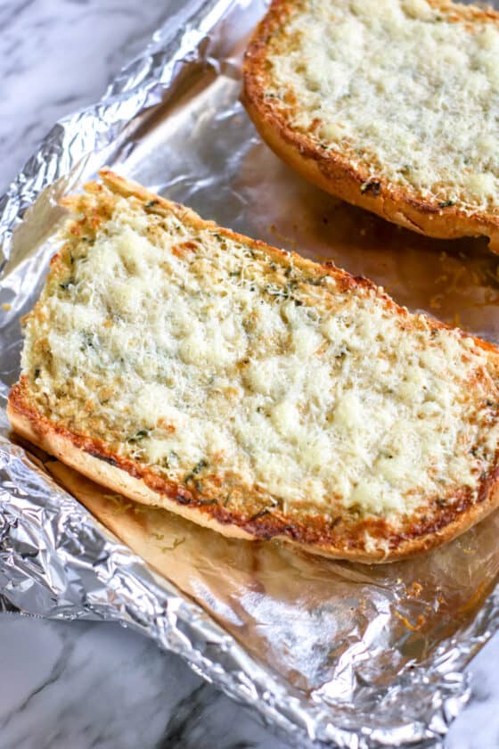 Cheesy Garlic Bread - Moore or Less Cooking