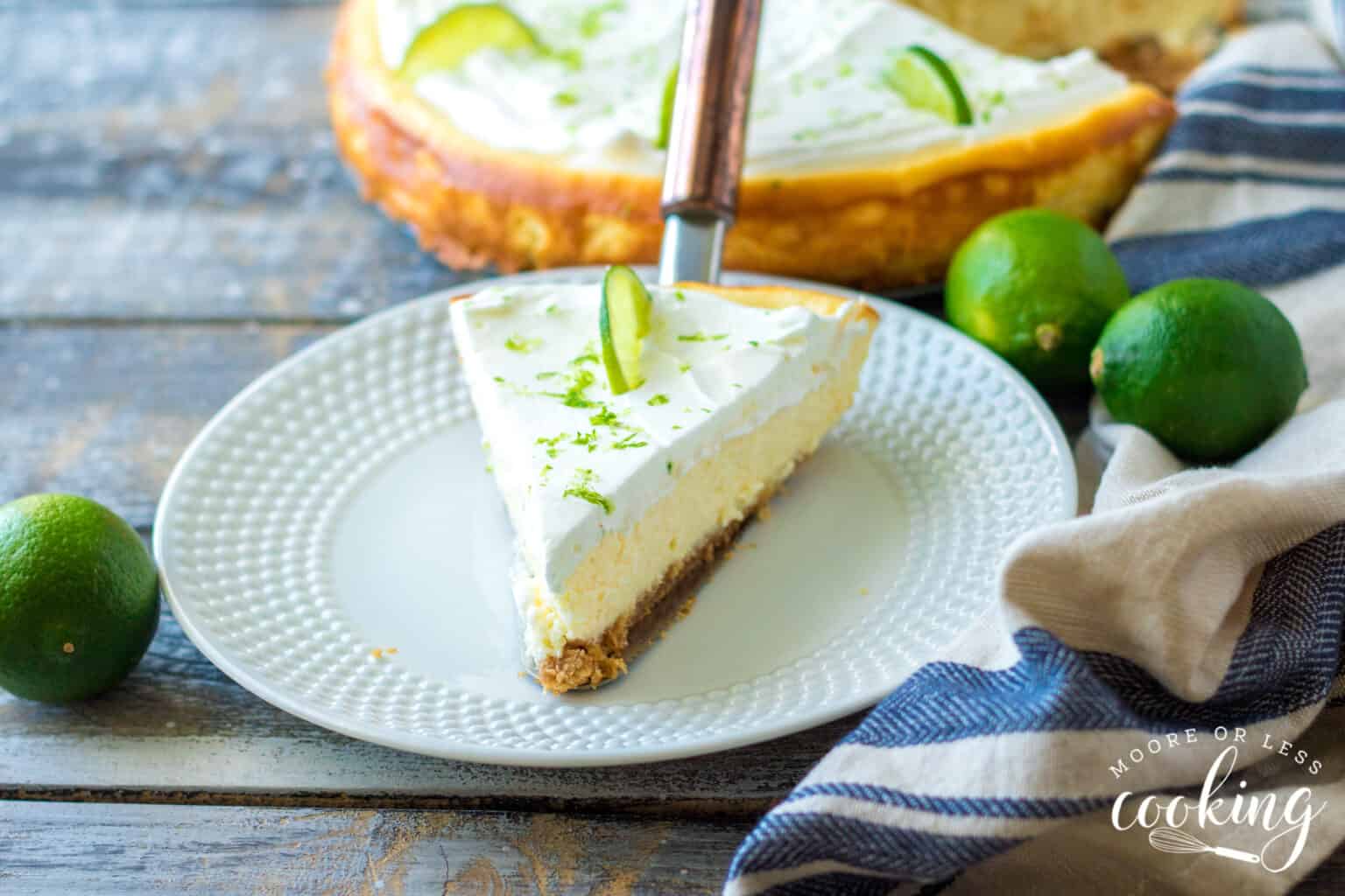 Cheesecake Factory Copycat Key Lime Cheesecake - Moore or Less Cooking