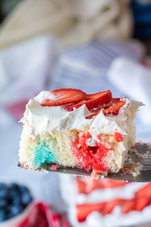 Flag Poke Cake Recipe - Moore or Less Cooking