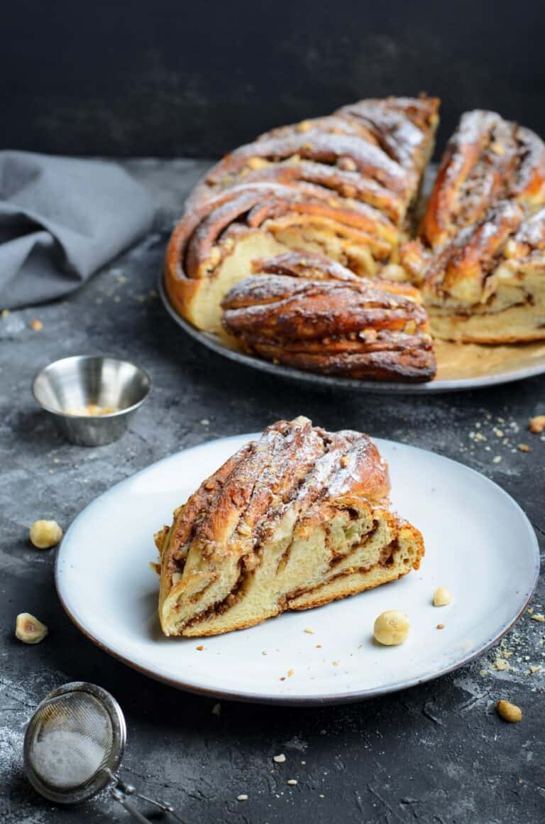 Nutella Hazelnut Wreath Bread - Moore or Less Cooking