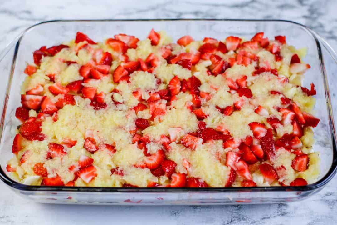 No Bake Banana Split Cake Moore Or Less Cooking
