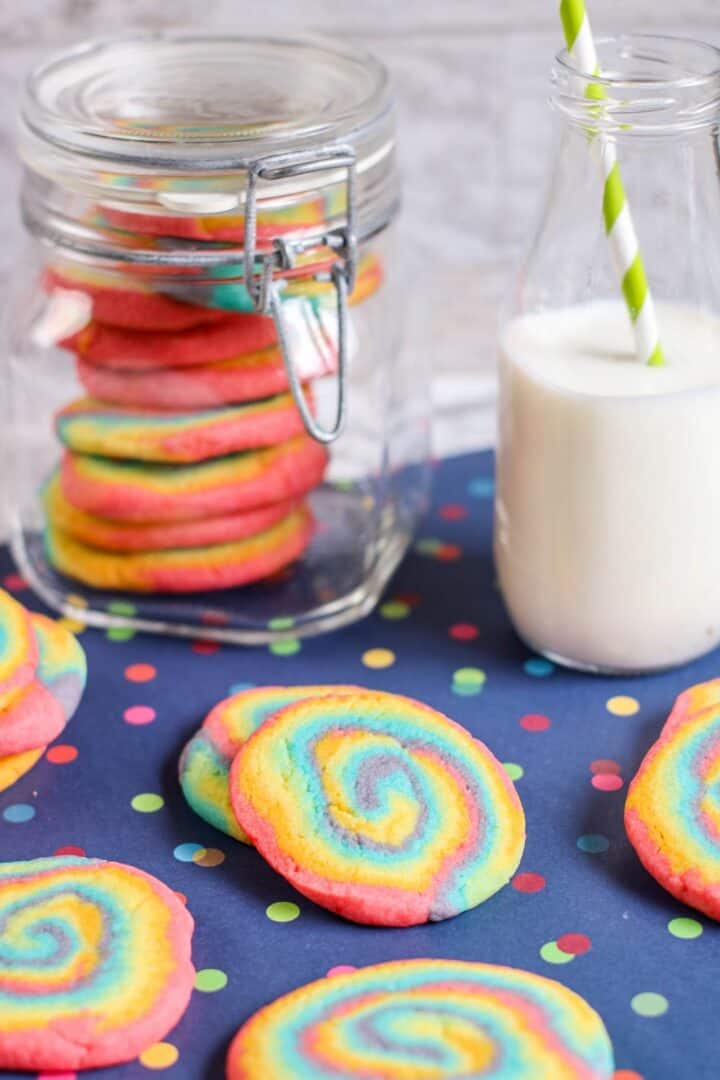 Rainbow Swirl Cookies - Moore or Less Cooking