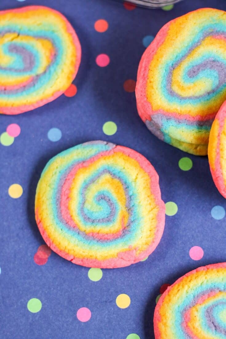 Rainbow Swirl Cookies - Moore or Less Cooking