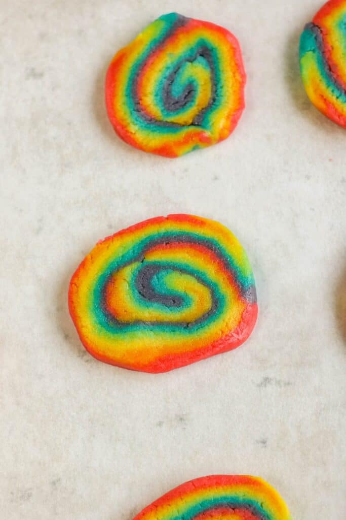 Rainbow Swirl Cookies - Moore or Less Cooking