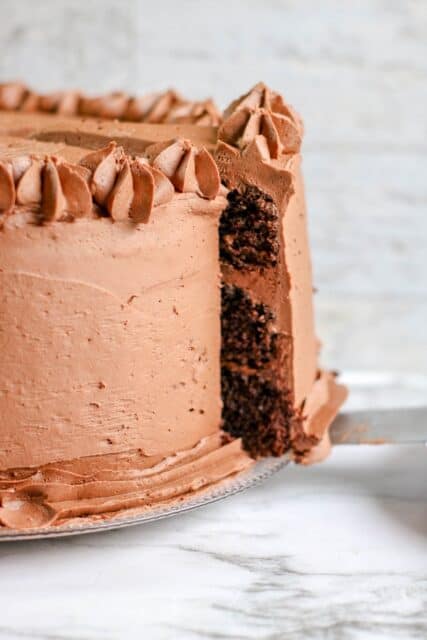 Homemade Chocolate Cake With Chocolate Buttercream Frosting - Moore or ...
