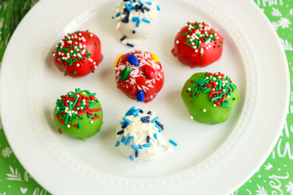 Christmas Oreo Truffle Balls - Moore or Less Cooking