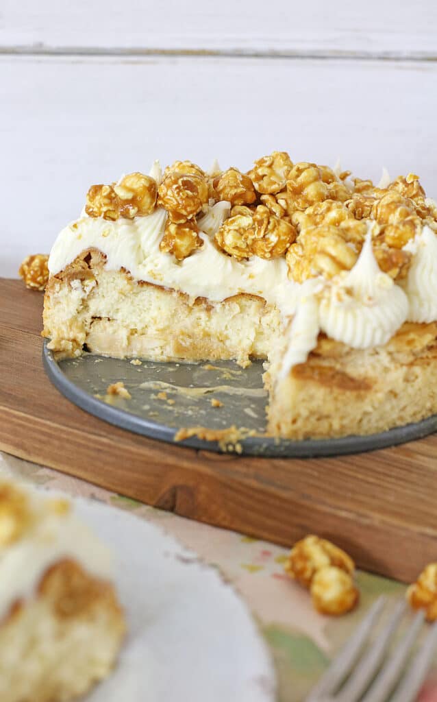 Caramel Corn Cheesecake - Moore or Less Cooking