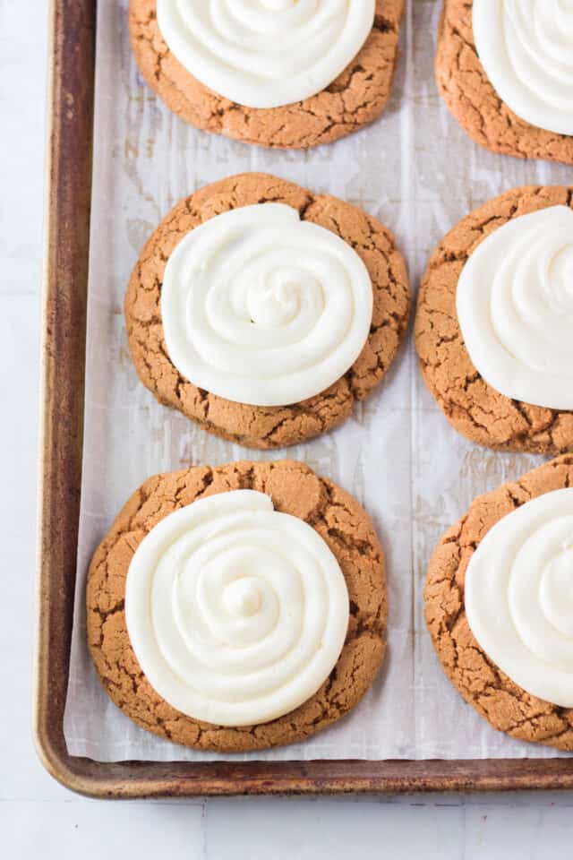 Frosted Gingerbread Cookies - Moore or Less Cooking