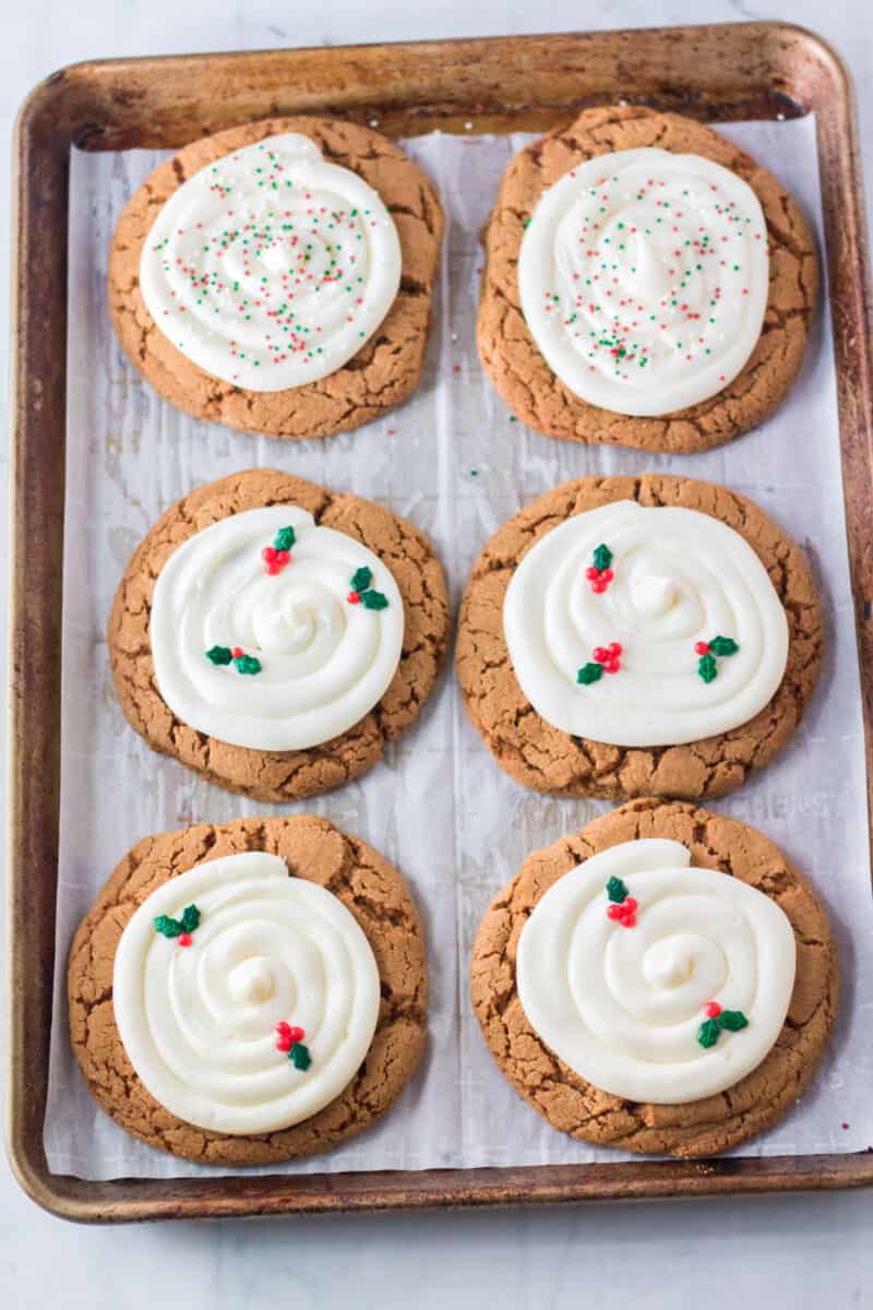 Frosted Gingerbread Cookies - Moore or Less Cooking