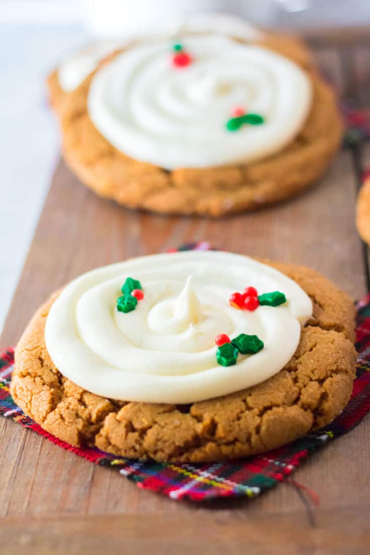 Frosted Gingerbread Cookies - Moore or Less Cooking