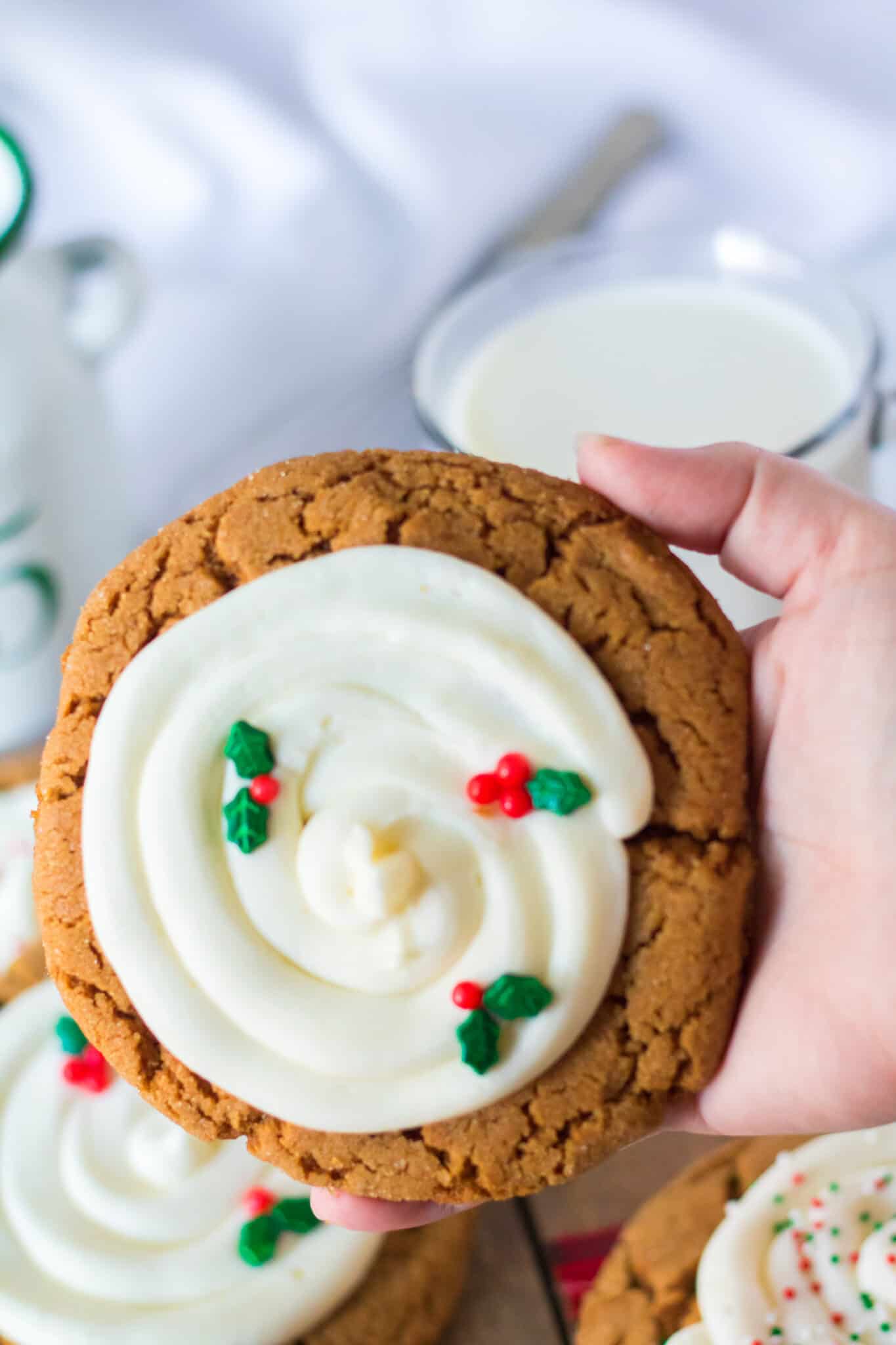 Frosted Gingerbread Cookies - Moore or Less Cooking