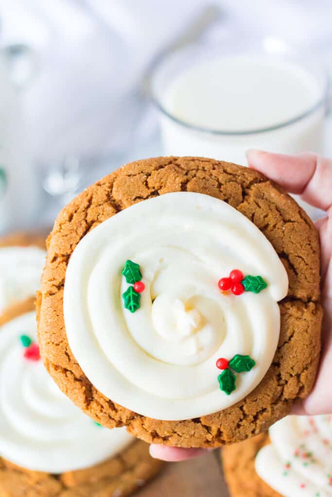 Frosted Gingerbread Cookies - Moore or Less Cooking