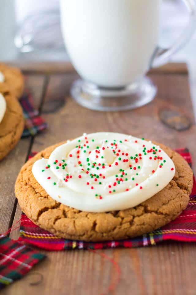 Frosted Gingerbread Cookies - Moore or Less Cooking