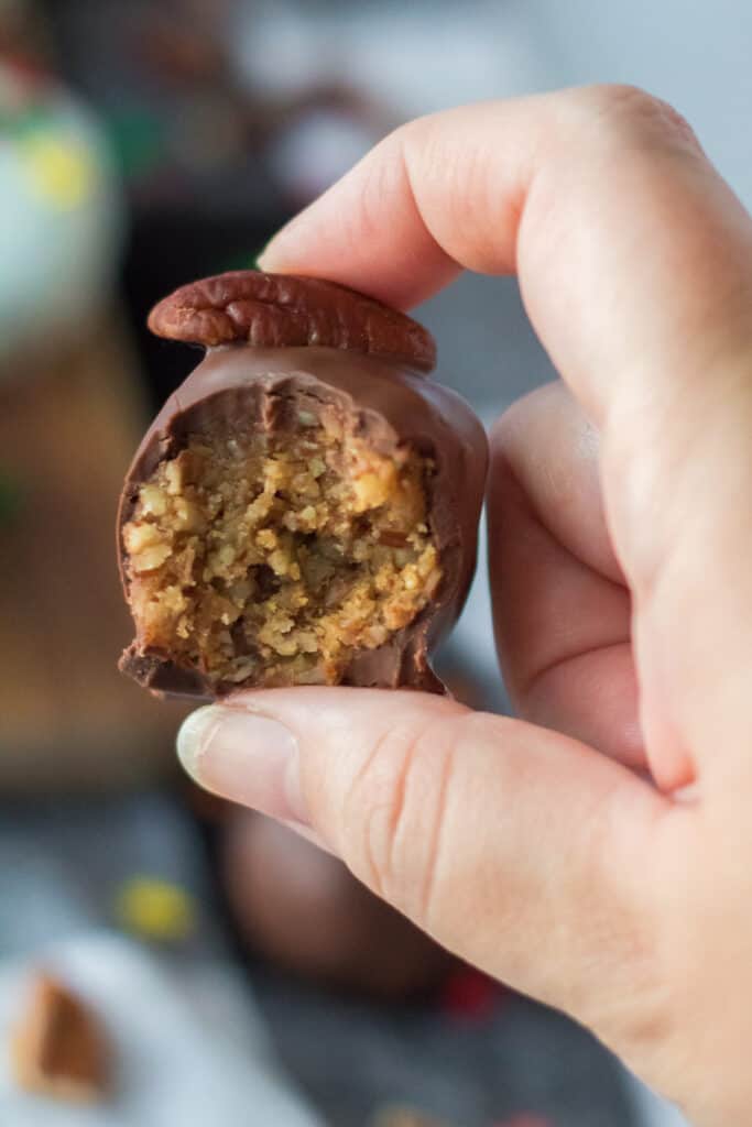 Pecan Pie Truffles - Moore or Less Cooking