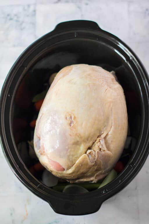 Slow Cooker Bone-In Turkey Breast - Moore or Less Cooking