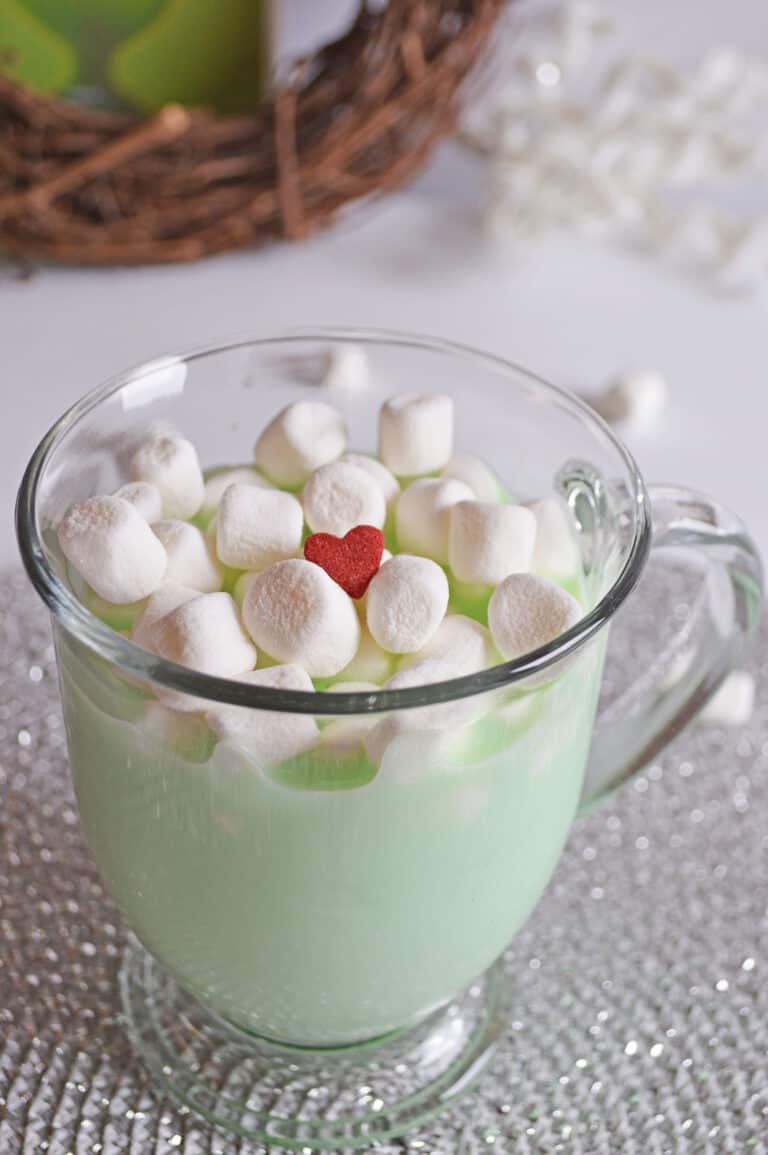 Grinch White Hot Chocolate - Moore or Less Cooking
