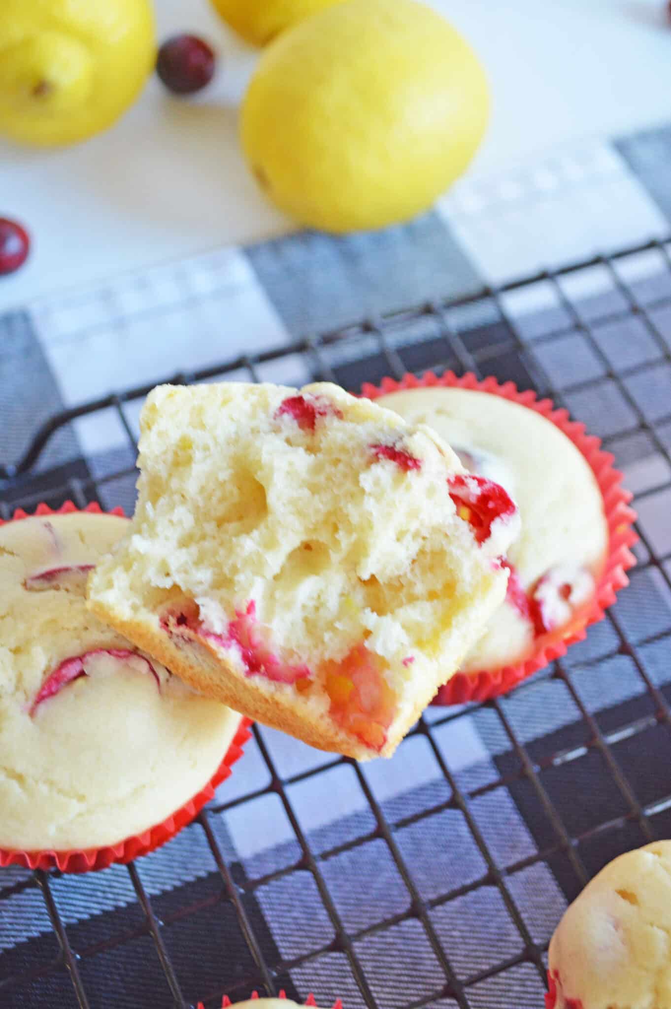Lemon Cranberry Muffins - Moore or Less Cooking