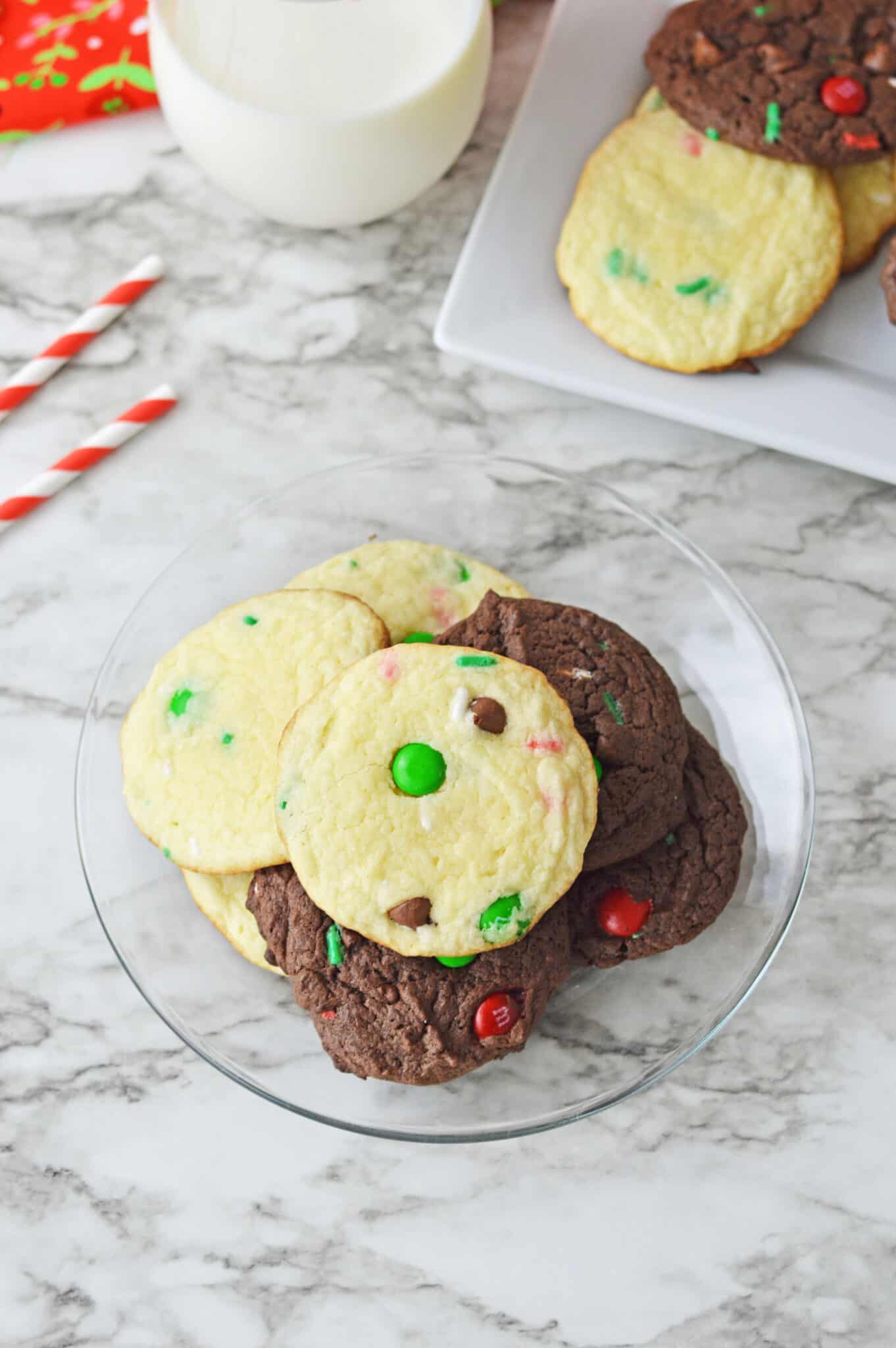 Christmas Cake Mix Cookies - Moore or Less Cooking